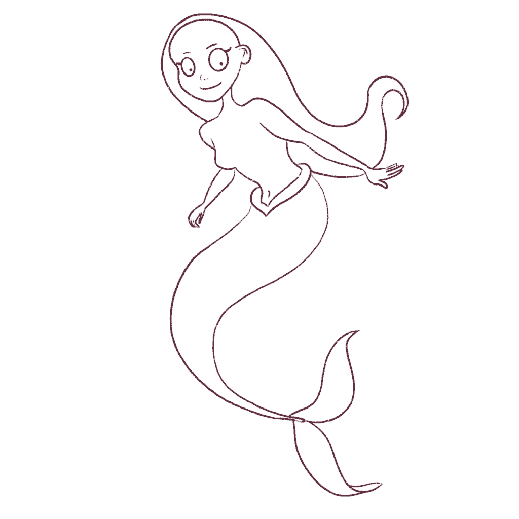 How to draw a mermaid – Draw Cartoon Style!