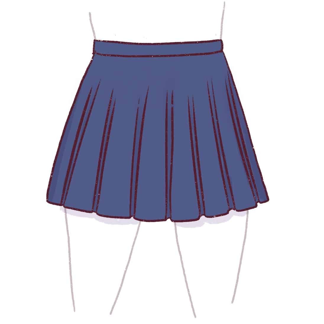 How to draw a pleated skirt (for anime) – Draw Cartoon Style!