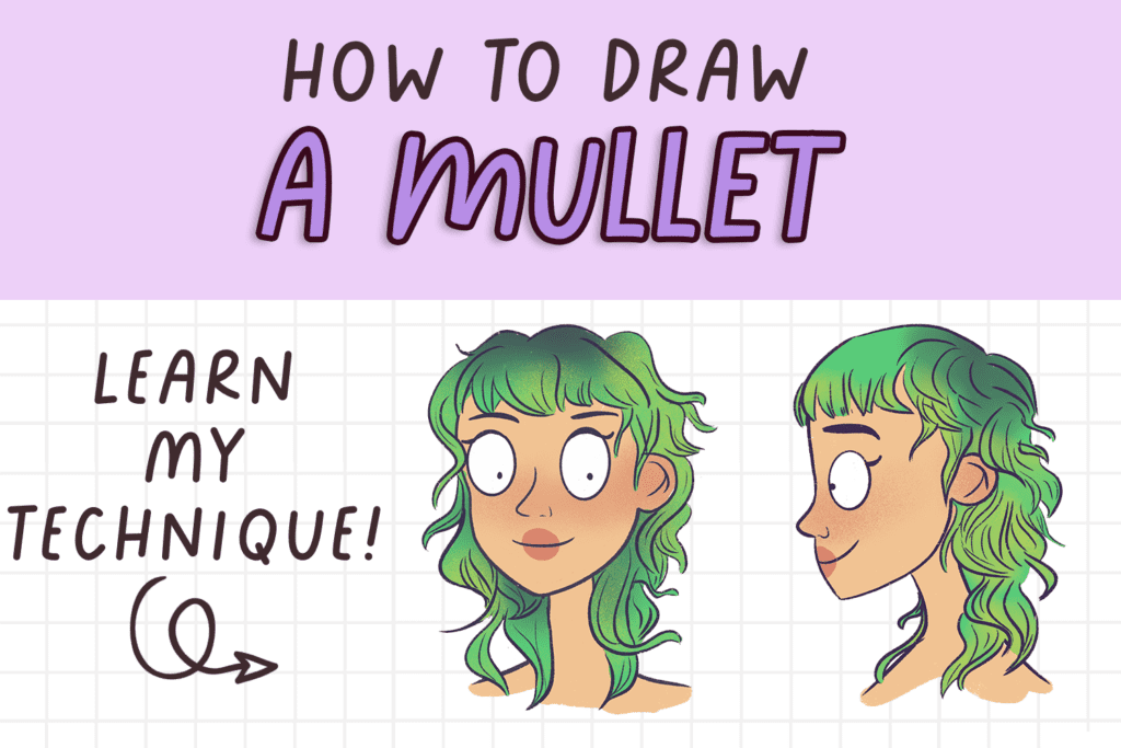 How to Draw a Mullet on a Character [Step by Step] – Draw Cartoon Style!