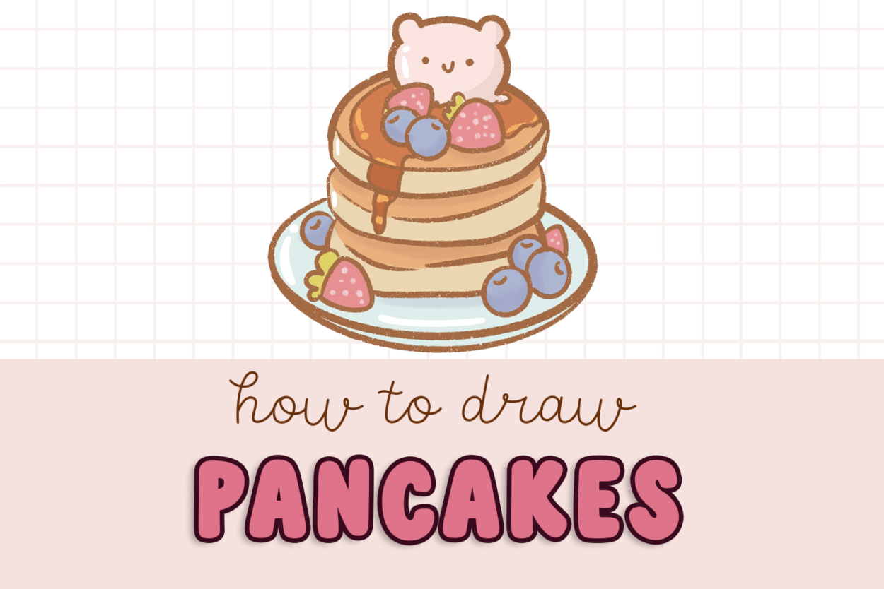 How to Draw a Cute Stack of Pancakes – Draw Cartoon Style!