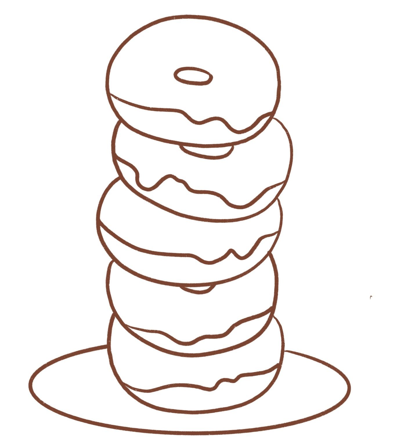 How to Draw a Stack of Doughnuts – Draw Cartoon Style!