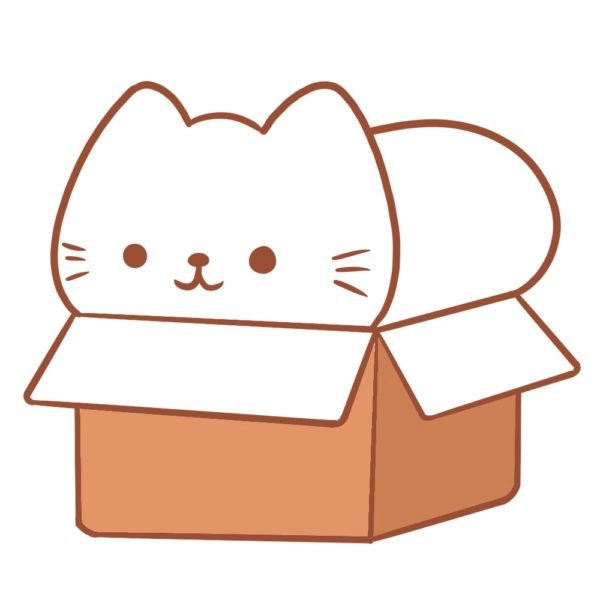 How to Draw a Cute Cat in a Box – Easy Step by Step – Draw Cartoon Style!