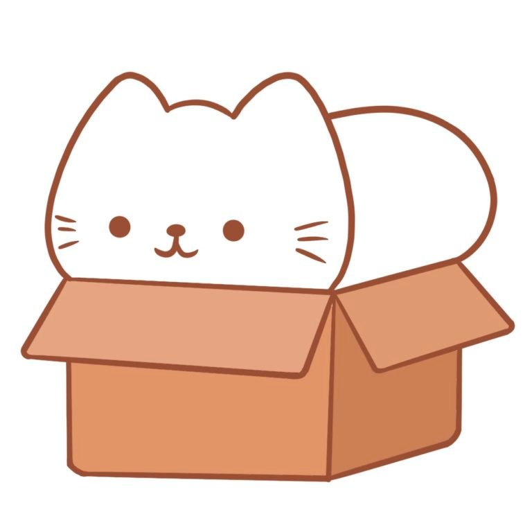 How to Draw a Cute Cat in a Box – Easy Step by Step – Draw Cartoon Style!