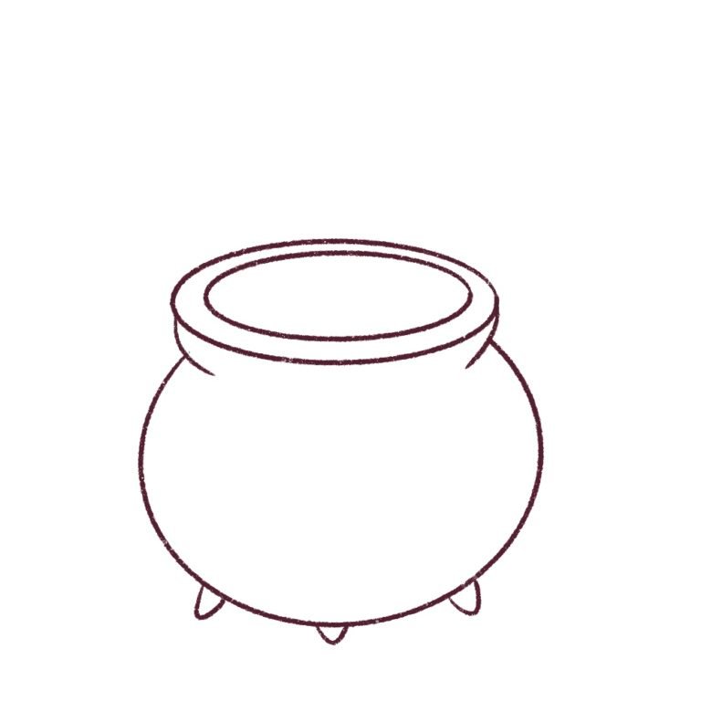 How to Draw a Witch’s Pot/Cauldron – Draw Cartoon Style!