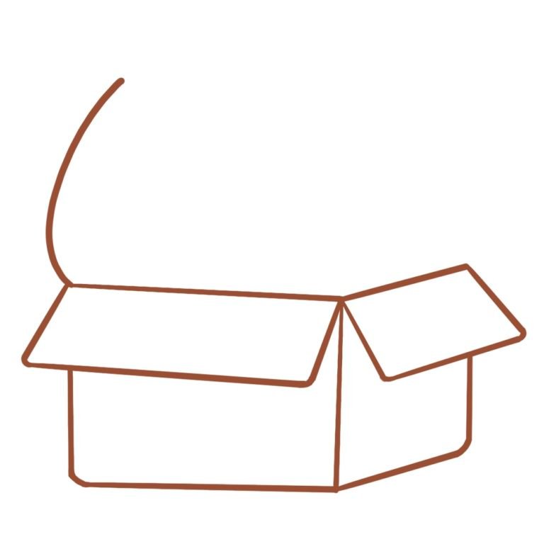 How to Draw a Cute Cat in a Box – Easy Step by Step – Draw Cartoon Style!