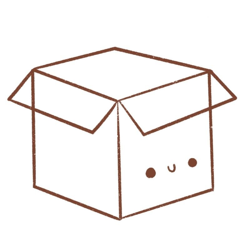 How to Draw a Cute Cardboard Box (Easy Beginner Guide)