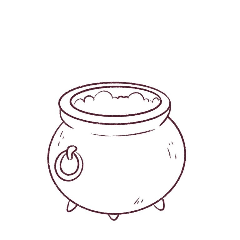 How to Draw a Witch’s Pot/Cauldron – Draw Cartoon Style!