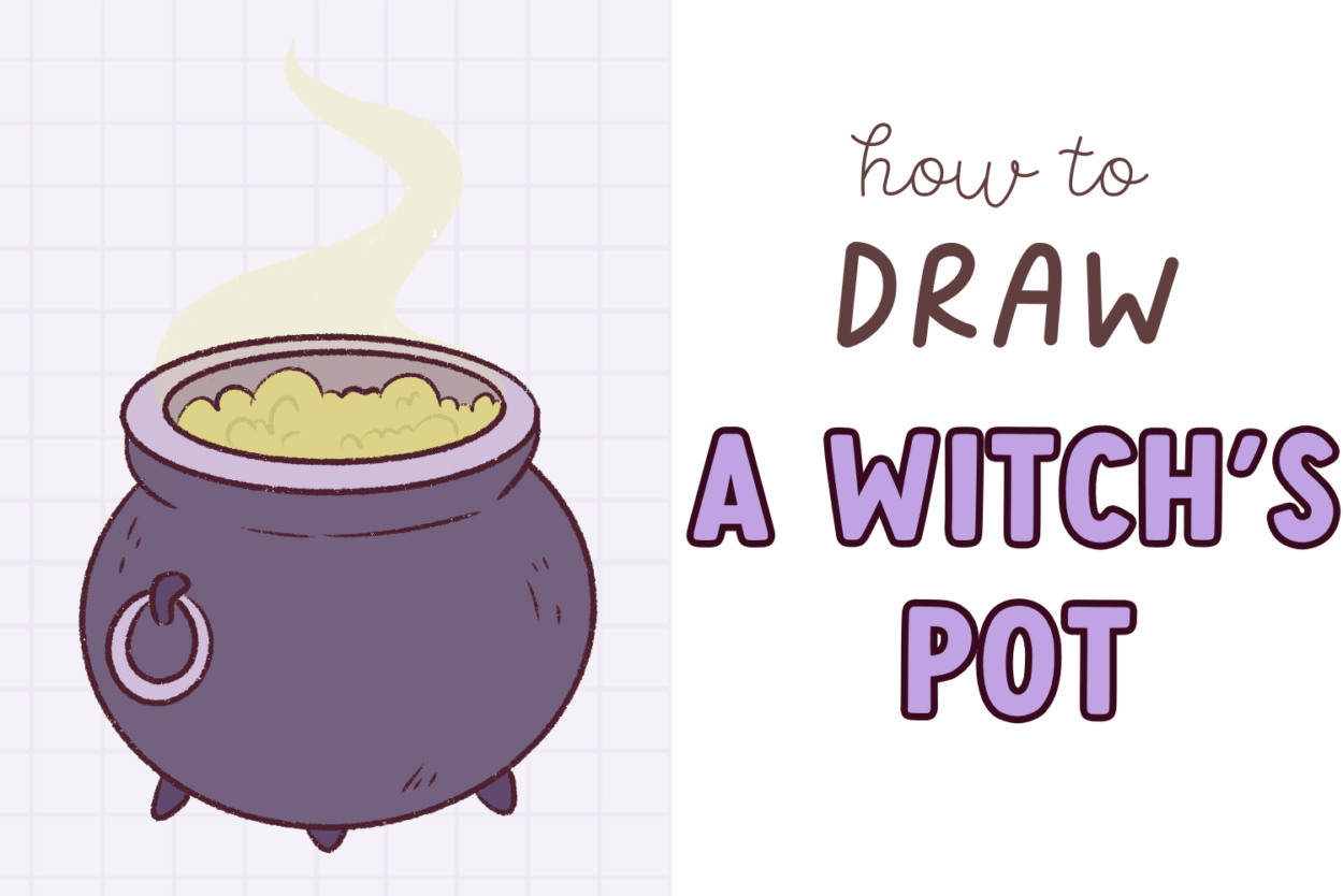 How to Draw a Witch’s Pot/Cauldron – Draw Cartoon Style!