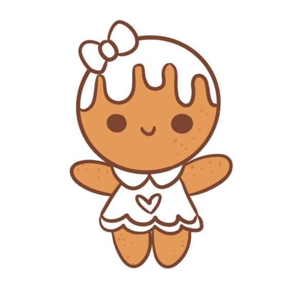 How to Draw a Gingerbread Girl – Draw Cartoon Style!