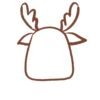 How to Draw Rudolph the Red Nose Reindeer face – Draw Cartoon Style!