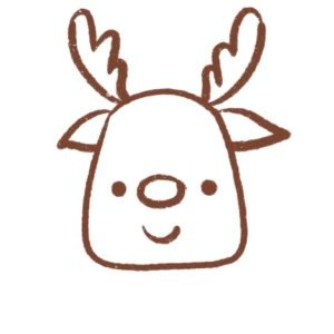 How to Draw Rudolph the Red Nose Reindeer face – Draw Cartoon Style!