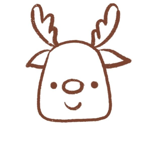 How to Draw Rudolph the Red Nose Reindeer face – Draw Cartoon Style!