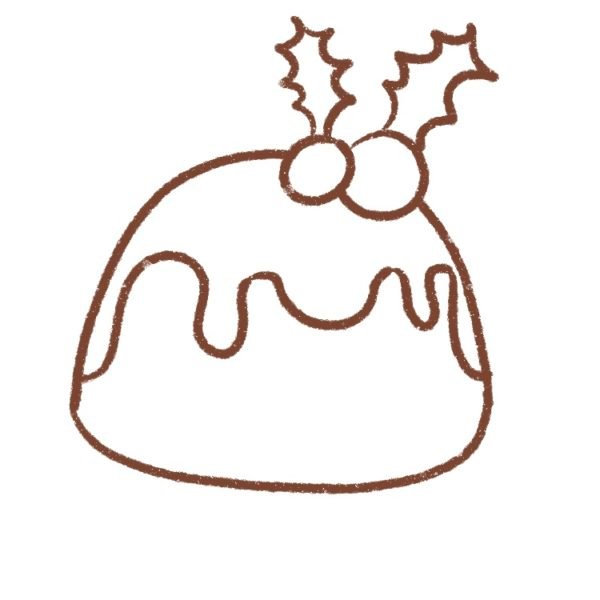 How to Draw Christmas Pudding – Draw Cartoon Style!