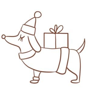 How to Draw a Christmas Dog – Draw Cartoon Style!