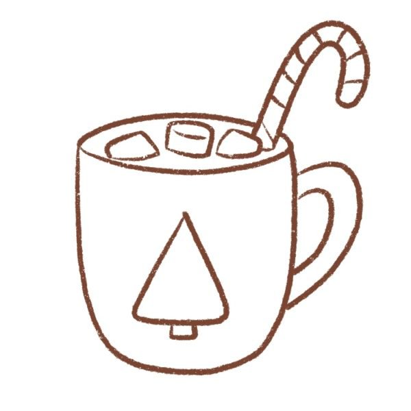 How to Draw a Christmas Hot Chocolate – Draw Cartoon Style!