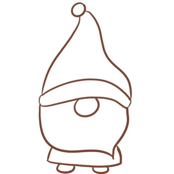 How to Draw a Christmas Gnome – Draw Cartoon Style!
