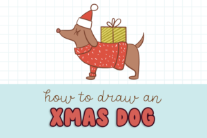 How to Draw a Christmas Dog – Draw Cartoon Style!