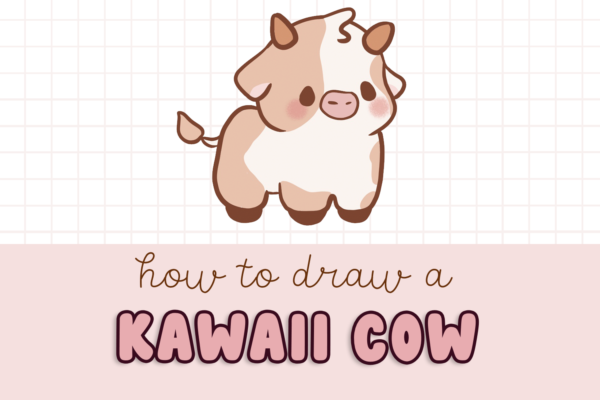 How to Draw a Kawaii Cow – Draw Cartoon Style!
