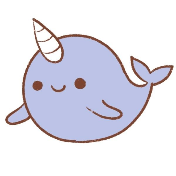 How to Draw a Cute Kawaii Narwhal – Draw Cartoon Style!