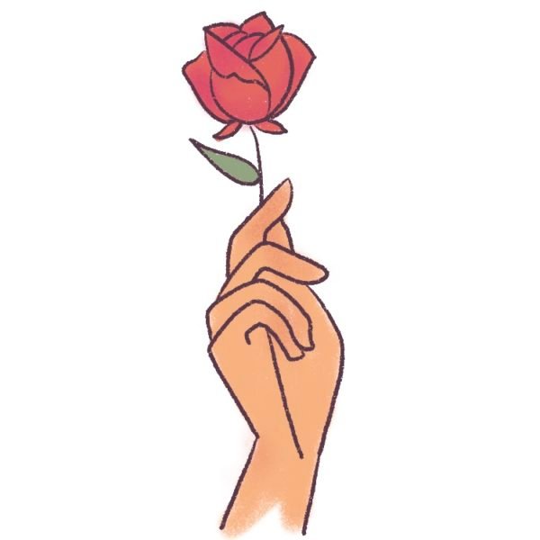 How to Draw a Hand Holding a Rose – Draw Cartoon Style!