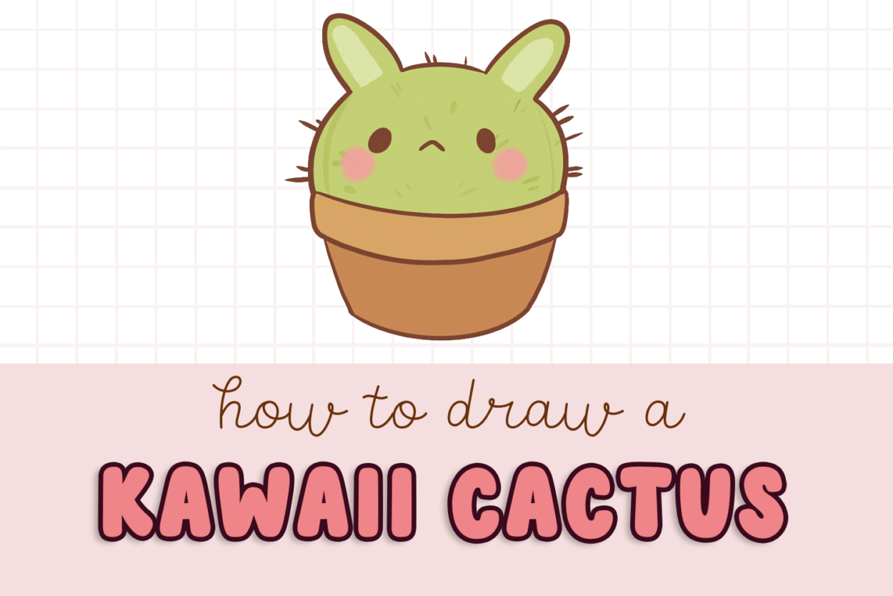 How to Draw a Cute Kawaii Cactus – Draw Cartoon Style!