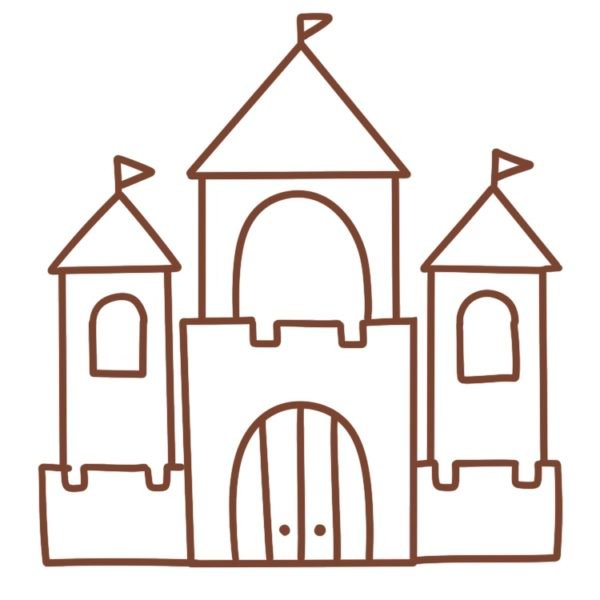 How to Draw an Easy Castle Drawing – Draw Cartoon Style!