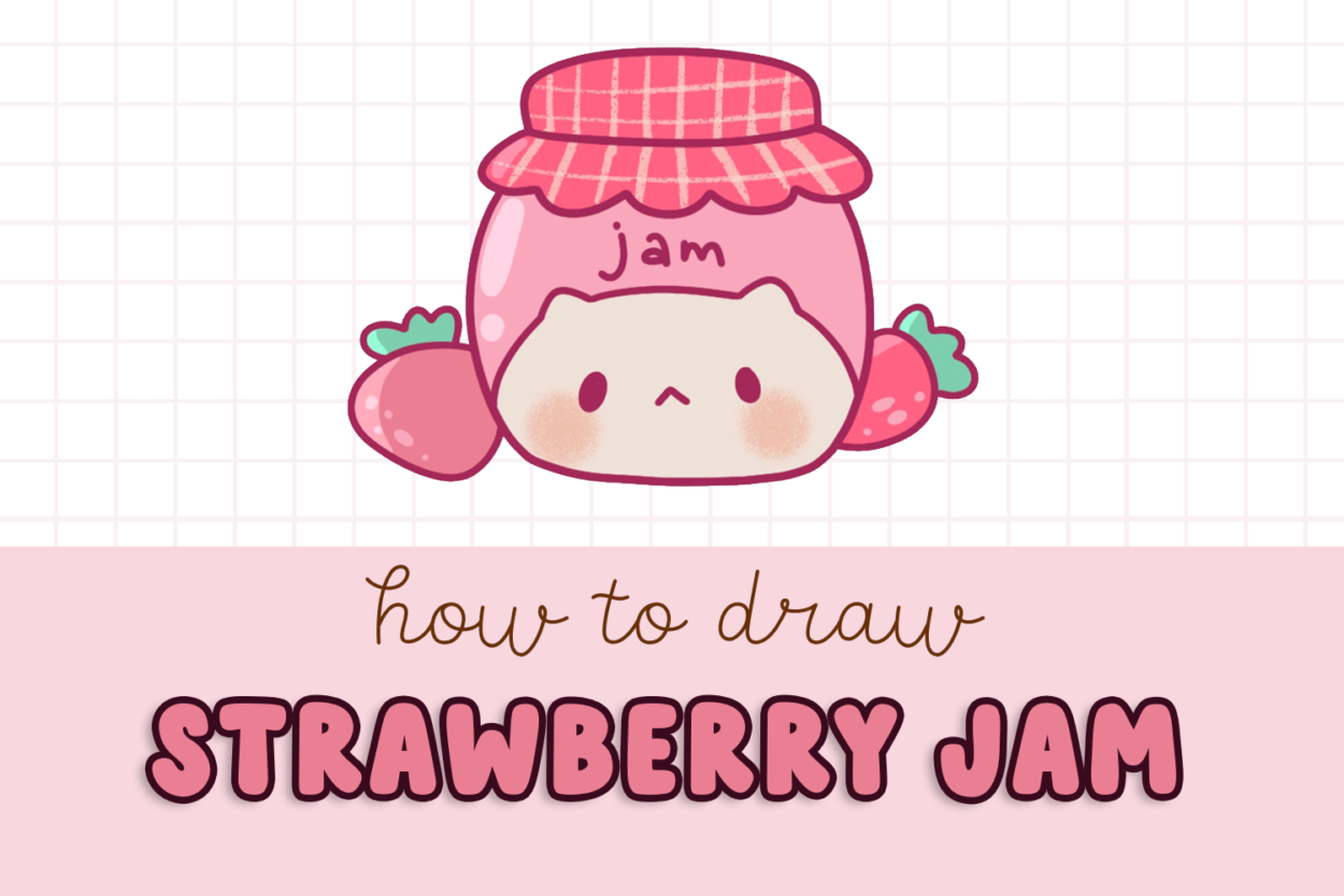 How to Draw a Strawberry Jam – Draw Cartoon Style!