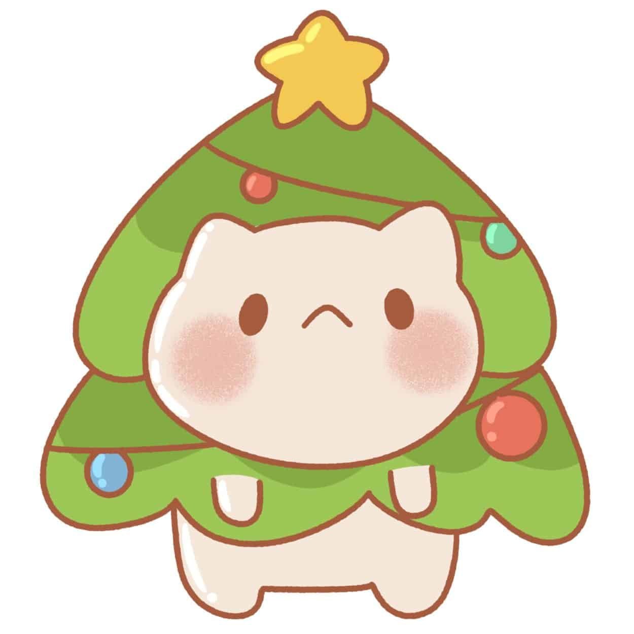 How to Draw Christmas Mochi – Draw Cartoon Style!